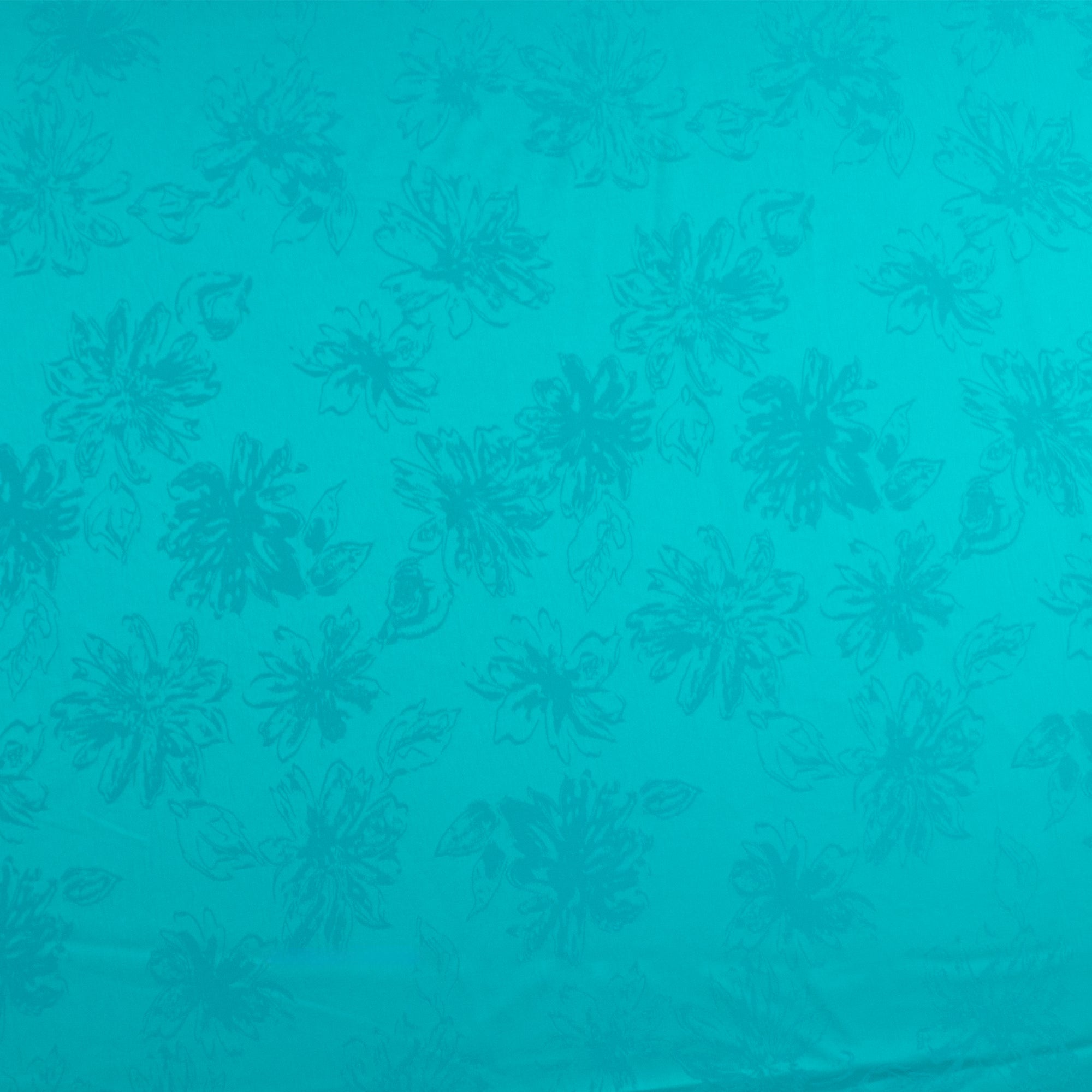 Jaquard flowers - LAURA - Peacock – Fabricville