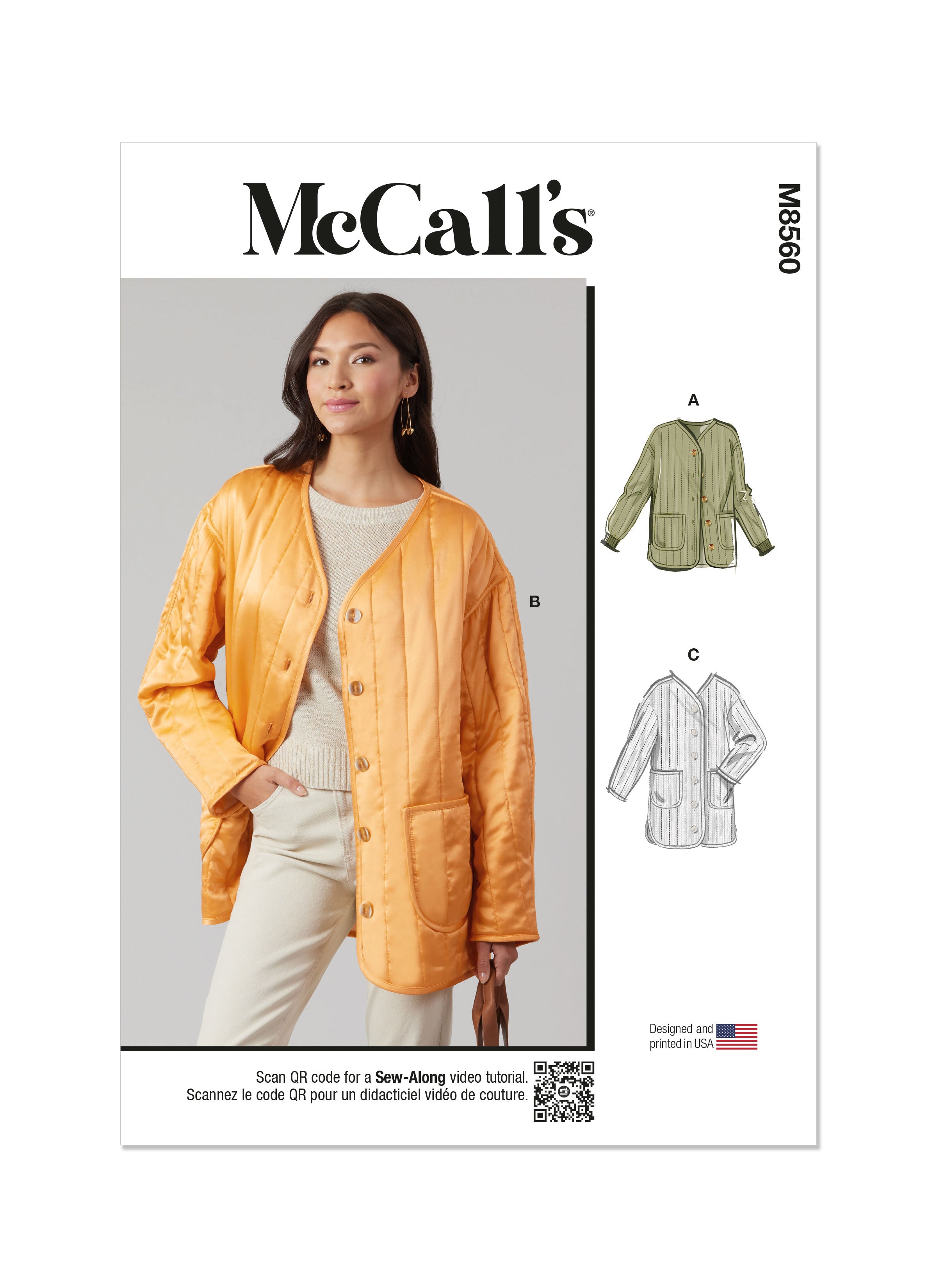 McCall's - M8560 MISSES' JACKET with Sleeve and Length Variations ...