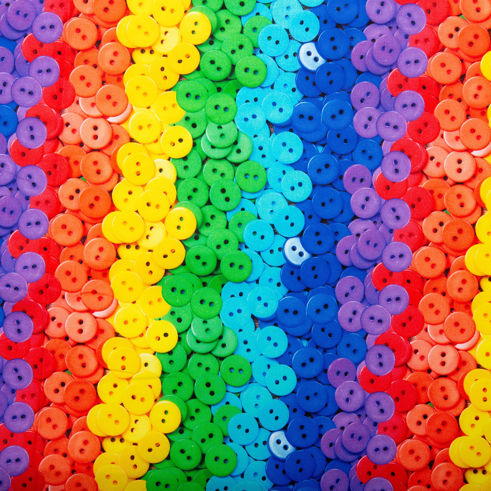 Printed Cotton - MOOK ESSENTIALS - Rainbow Buttons – Fabricville
