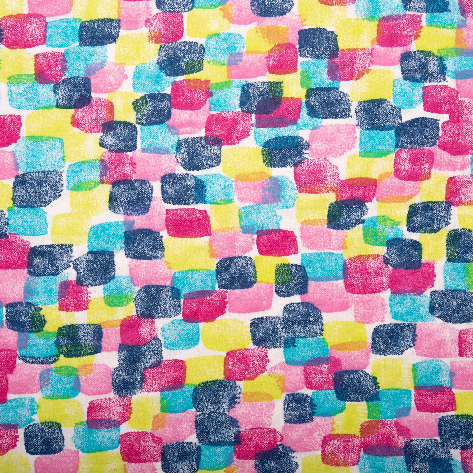 Printed Flannelette - CHARLIE - Paint dabs - Dark blue – Fabricville