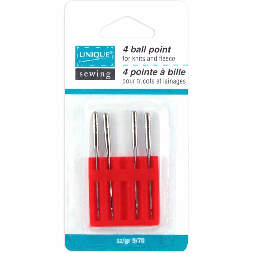 UNIQUE SEWING Ball Point Needles - size 70/9 - 4 count – Fabricville