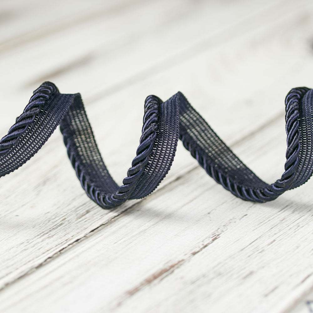 Cordon Torsadé Moyen 4mm avec Lèvre - Marine Foncé – Fabricville