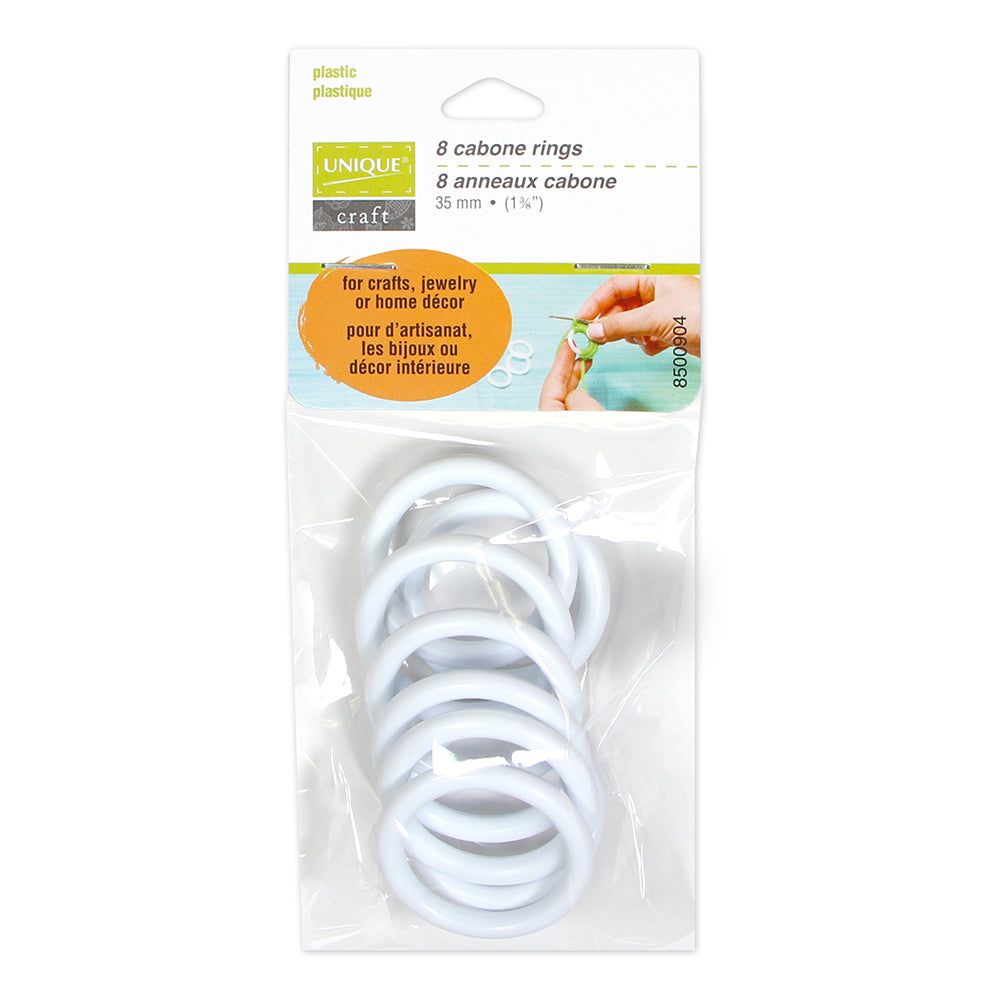 UNIQUE CRAFT 1⅜" Cabone Rings - 8pcs. – Fabricville