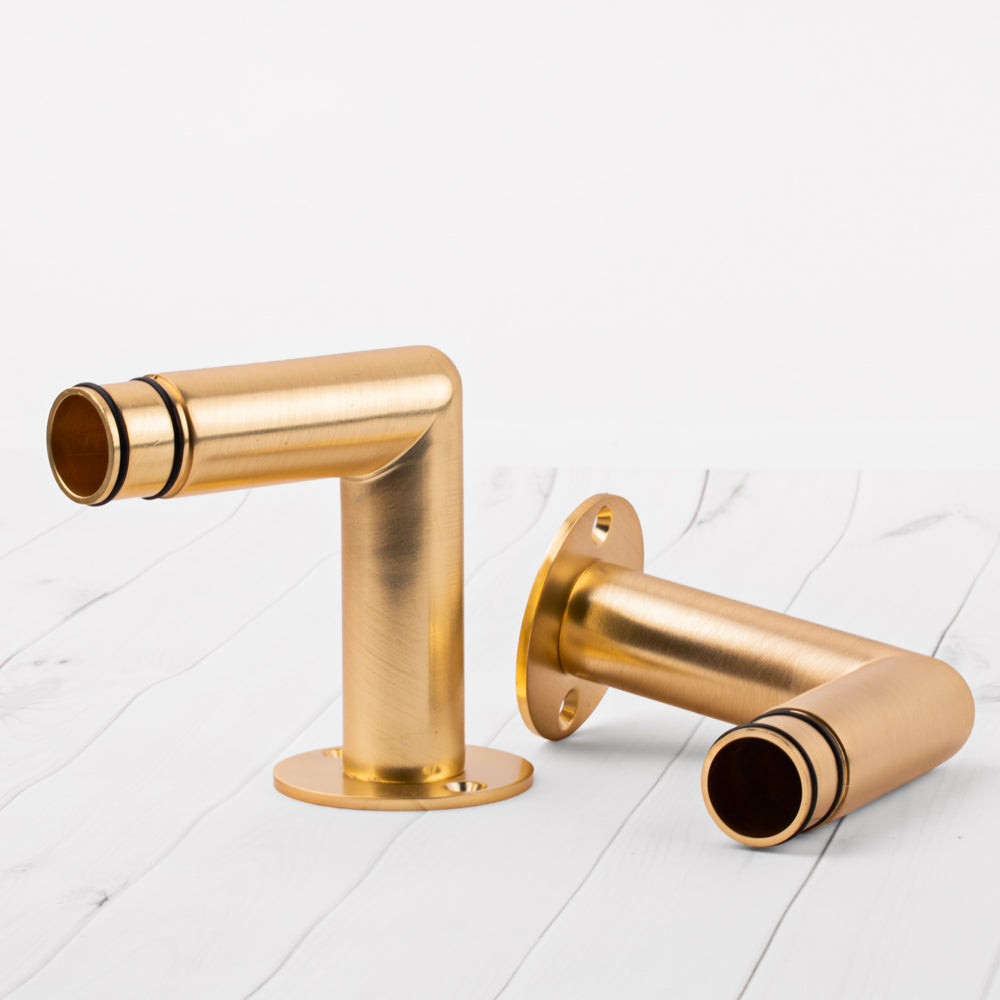 Metal angle bracket for 28mm rod - Brushed Brass – Fabricville