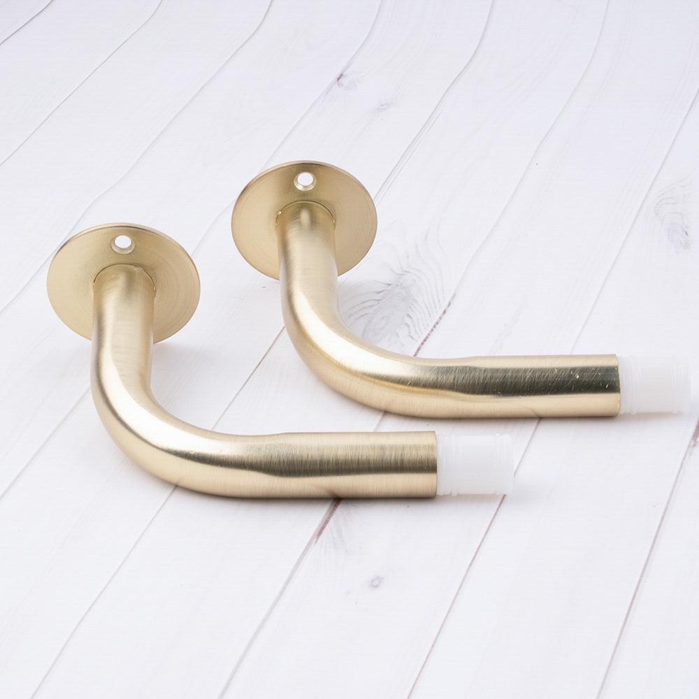 Metal angle bracket for 19mm rod - Brushed Brass – Fabricville
