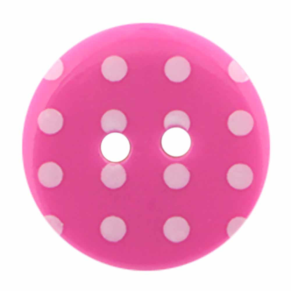 CIRQUE Novelty 2-Hole Button - Pink - 18mm (¾") - Polka Dots – Fabricville
