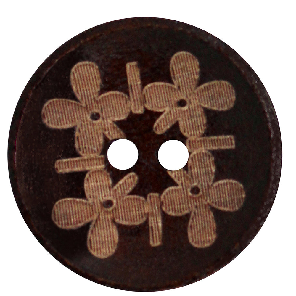INSPIRE 2 Hole Button - Wood - 25mm (1") - 4pcs – Fabricville