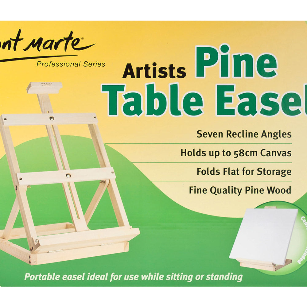 MONT MARTE Small Pine Table Easel 12" x 16" x 24" (30.5 x 41 x 60cm ...