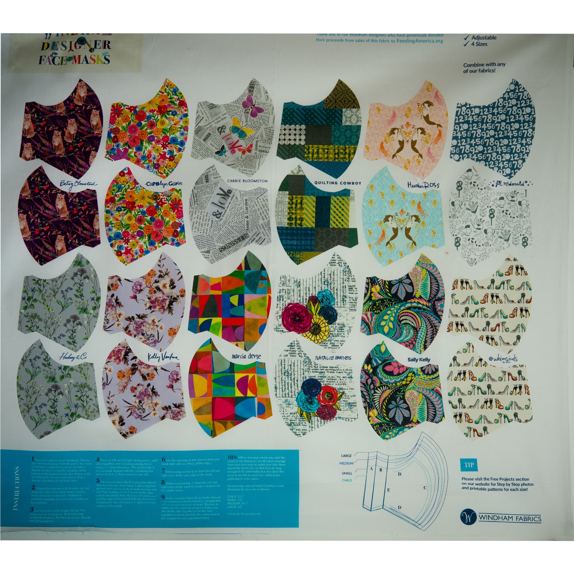 Stashbuster Cotton - WINDHAM - Panel Mask 30'' x 44'' (75cm x 112cm ...