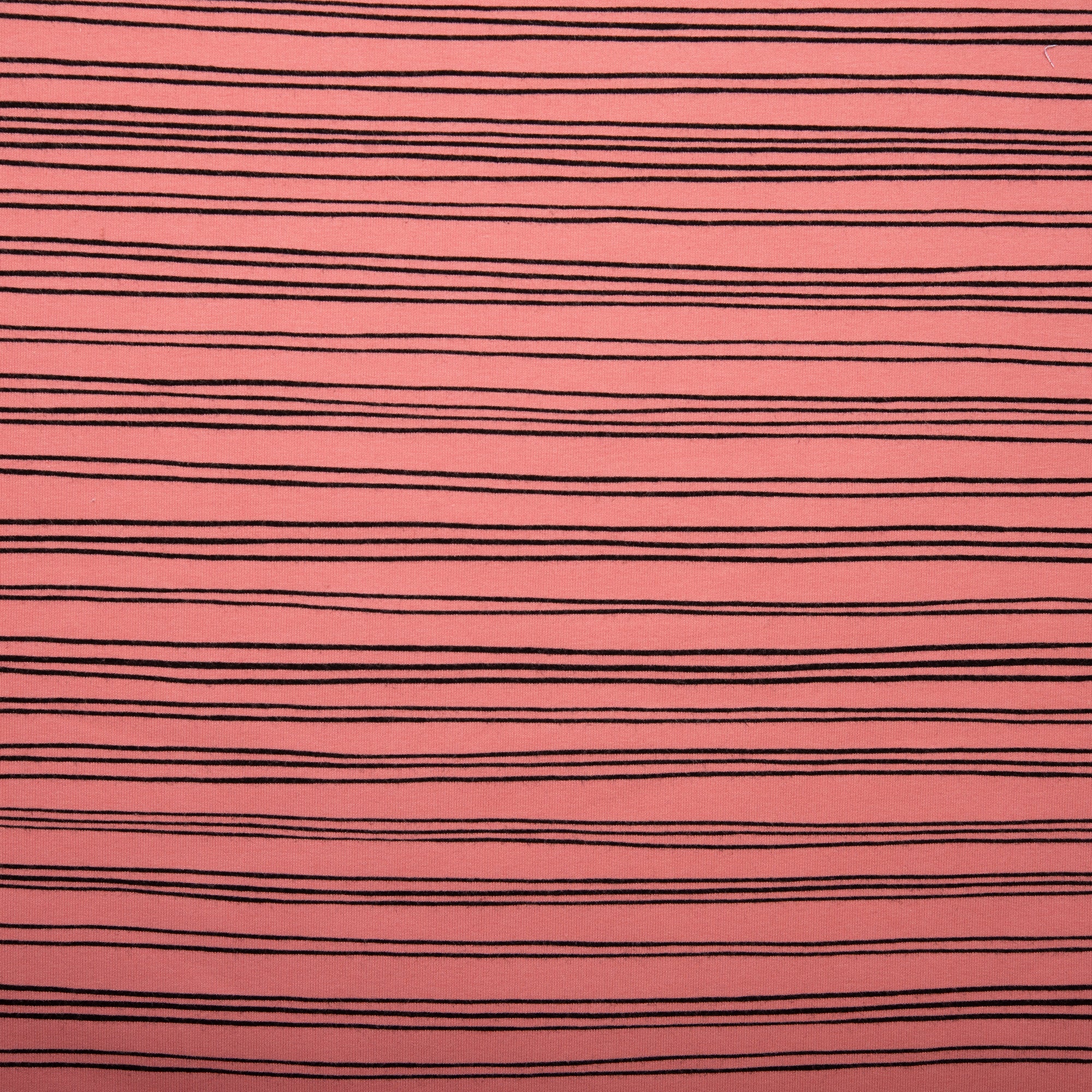 ORGANIC Printed Sweatshirt Fleece - GOTS - Stripes - Coral rose ...